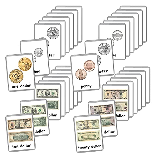 Mua Generic Money Flash Cards | 17 Montessori Cards | US Coins & Bills ...