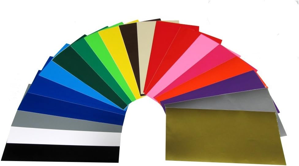 Amazon.com: Craft E Vinyl - 6" x 12" - 40 Sheets Assorted Glossy Colors ...