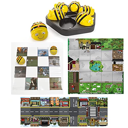 TTS Bee-Bot See and Say Bundle with Busy Street Mat, Farmyard Mat, and ...