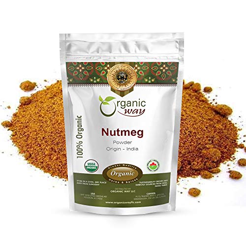 Organic Way Premium Ground Nutmeg Powder (Myristica fragrans) - Healthy ...