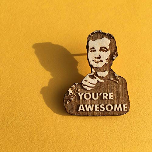 You're Awesome Lapel Pin | You're Awesome Wood Hat Pin | Hand-Painted ...