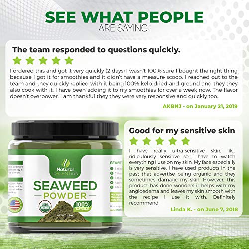 Sea Kelp USDA Organic 1 Lb - Kosher Certified Seaweed Powder - Kelp ...