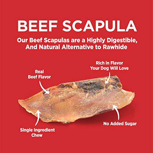 Barkworthies 5-to-7-inch Beef Scapula Dog Treats (8 oz. Bag) - High ...