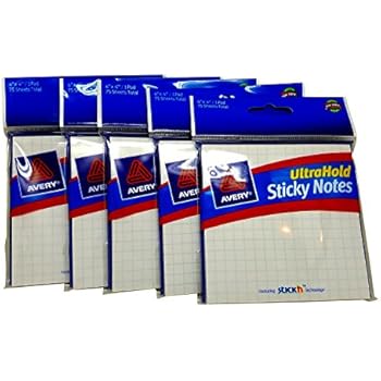 Amazon.com : Sticky Note Mini Graph Pads - 5 Count - Graph Paper Sticky ...