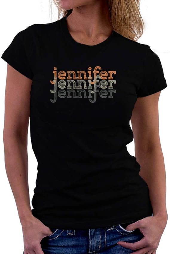 Amazon.com: Teeburon Jennifer Repeat Retro Women T-Shirt: Clothing