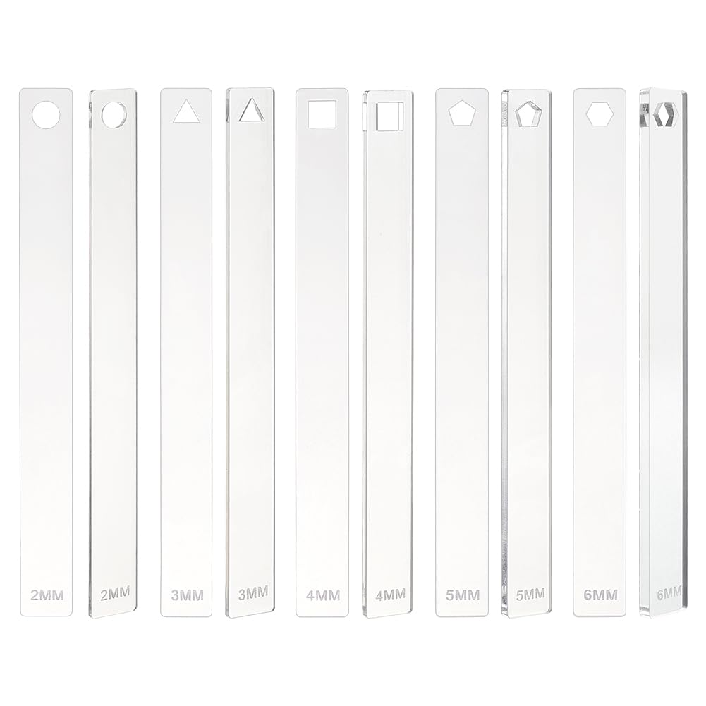 BENECREAT 10Pcs 5 Sizes Clay Depth Guide Pottery, Rectangle Polymer ...