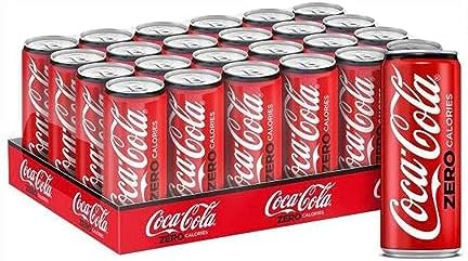 Coca Cola Zero Carbonated Soft Drink, Cans, 24 x 320 ml price in Saudi ...
