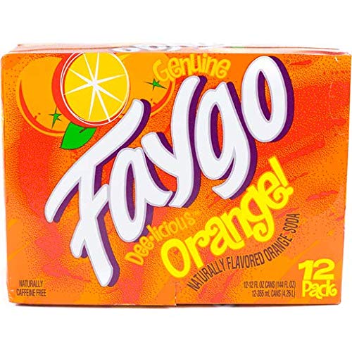 Faygo Soda Orange 12-ounce 12-pack cans (pack of 1)