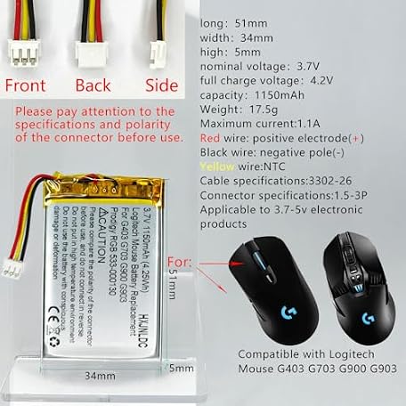 Mua DC 3.7V 523450 1150mAh Lithium Polymer Rechargeable Battery for ...