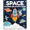 Space Coloring and Activity Book for Kids Ages 4-8: Coloring, Mazes ...