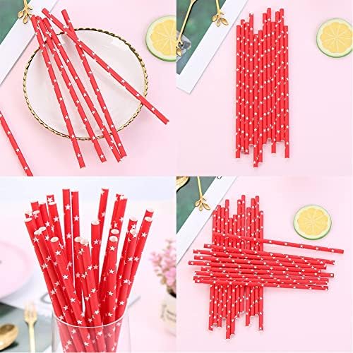 Nikou 25Pcs Disposable Drinking Paper s, Star Pattern Party Festival ...