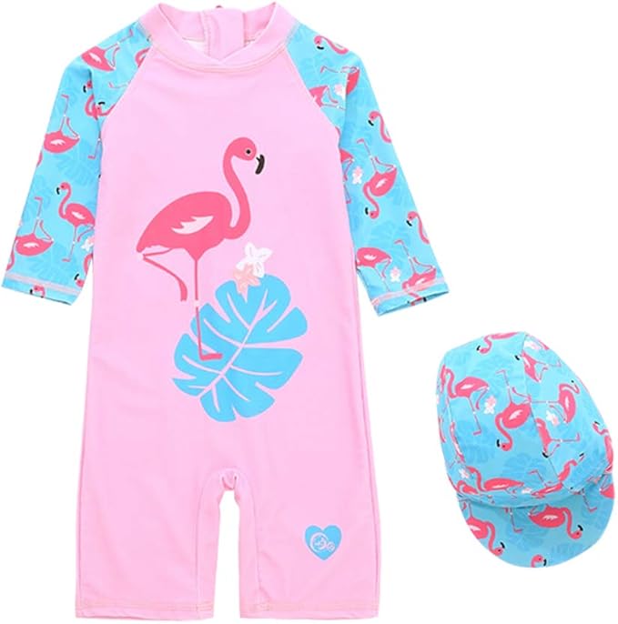 Kids Swimsuits Girls All-in-One Swimwear Sun Protection UPF 50+ UV ...