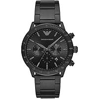 Amazon.com: Emporio Armani Men's Chronograph Stainless Steel Watch ...