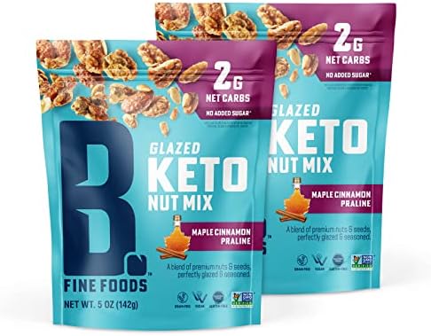 B. Fine Foods Keto Sweet Glazed Nut Mix, Maple Cinnamon Praline - Pack ...