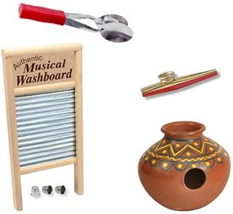Amazon.com: Old Time Music Jug Band Pack - Washboard, Spoons, Kazoo ...