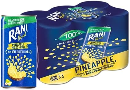 سعر Rani Float Pineapple, No Added Sugar, 100% Fruit Juice, 180ml (Pack ...