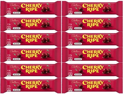 Cadbury Australia Cherry Ripe chocolate bar 52g - 12 Pack - Made in ...