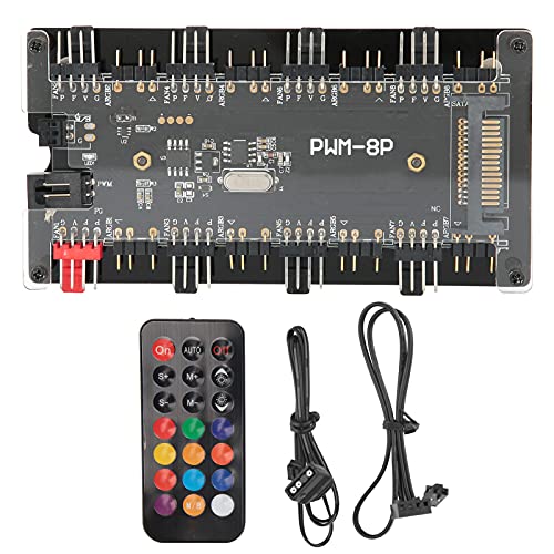 Case Fan Hub,Chassis Fan and CPU Fan,1 to 8 Fan Multi-Port SATA hub ...