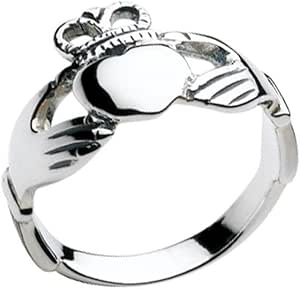 Amazon.com: Heritage by Kit Heath: Sterling Silver Celtic Claddagh Ring ...