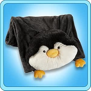 Amazon.com: The Original My Pillow Pets Penguin Blanket (Black and ...