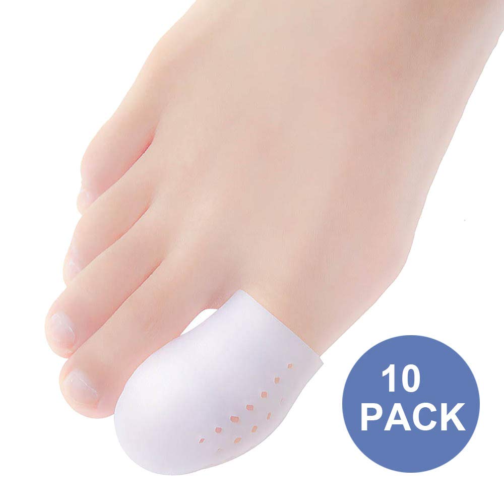 JKcare 10 Pack Big Toe Protectors, Gel Toe Caps, New Breathable ...