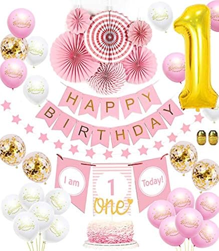Baby Girl First Birthday Decorations|1st Birthday Girl Decorations Set ...
