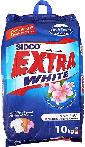 Extra White Laundry Detergent Powder Flower High Foam, 10Kg price in UAE | Amazon UAE ...