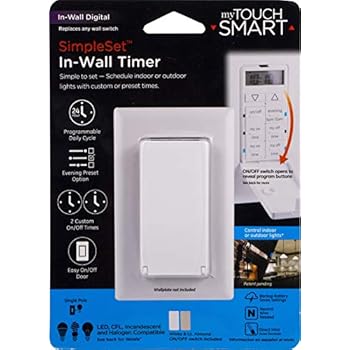 myTouchSmart In-Wall Digital Timer, On/Off Push Door Switch, 4 ...