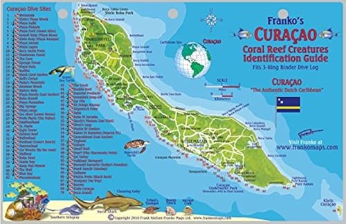 Curacao Dive Map & Reef Creatures Guide Franko Maps Laminated Fish Card ...
