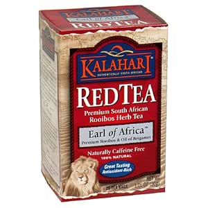 Amazon.com : Kalahari Red Tea, Earl of Africa, Tea Bag, 20-Count Boxes ...