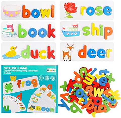 WANTKA See and Spelling Learning Toy, Matching Letter Games Sight Word ...