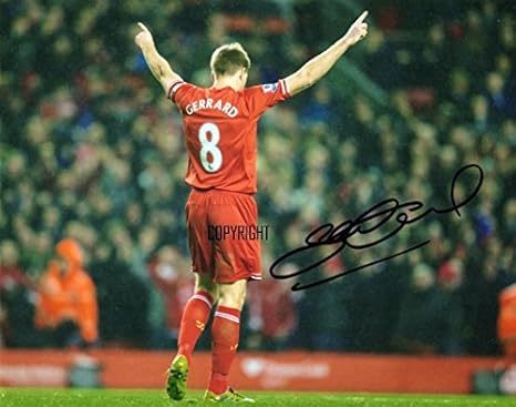 LIMITED EDITION STEVEN GERRARD SIGNED PHOTOGRAPH + CERT PRINTED ...