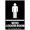 ComplianceSigns.com Mens Locker Room Sign, ADA-Compliant Braille and ...