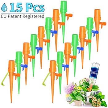 Amazon.com : Adjustable Self Watering Spikes, Indoor Outdoor Plastic ...