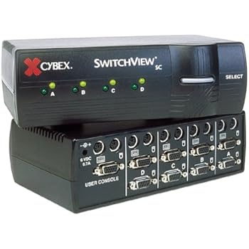 Amazon.com: Avocent Cybex 4 Port Secure SwitchView SC KVM (Keyboard ...