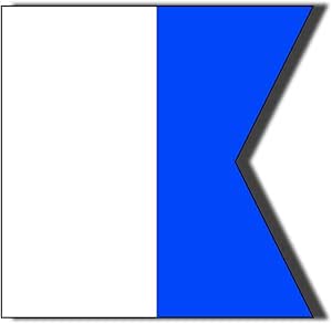 Amazon.com: US Navy Alpha Signal Flag Decal Sticker 5.5": Automotive