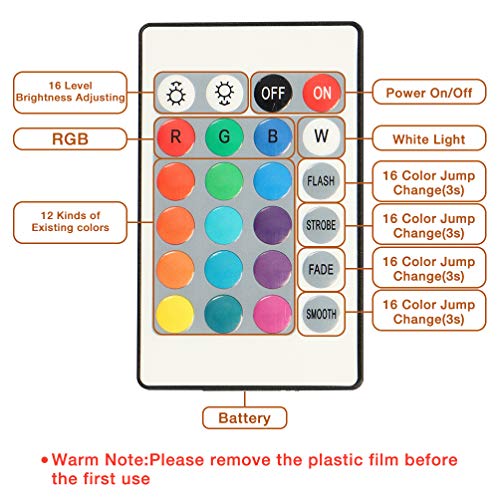 Eywamage 4 Pack Submersible LED Lights with Remotes, Waterproof Pool ...