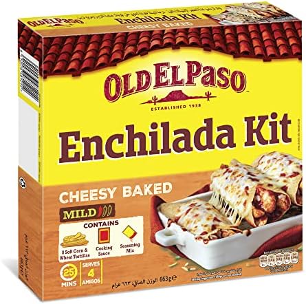Old El Paso Enchilada Kit, Cheesy Baked Mild, 663g, 8 Super Soft Corn ...