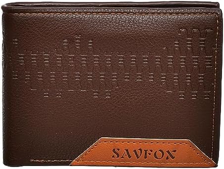 سعر Savfox Leather Classic Bifold Wallet With ID Holder Pocket And ...