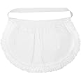 Amazon.com: White Aprons for Women Waist Aprons with Pockets Half Apron ...