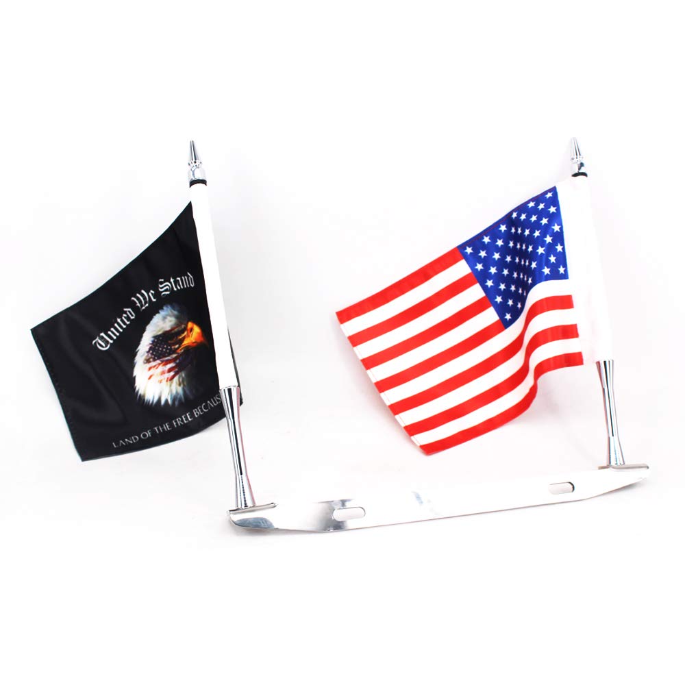 GUAIMI License Plate Flag Mount Double Flag Holder Motorcycle Flags ...