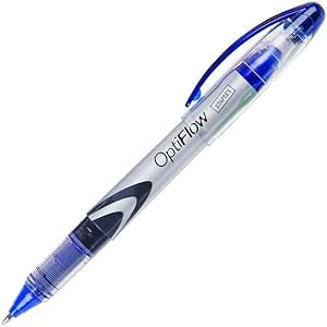 Staples OptiFlow Rollerball Pens, Fine Point, Blue, Dozen: Amazon.ca ...