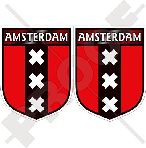 Amazon.com: AMSTERDAM Shield Netherlands Holland Dutch, Nederland 75mm ...