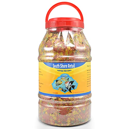 SOUTH SHORE RETAIL, LLC Premium Tropical Fish Food Flakes - 2.5lb Bulk ...