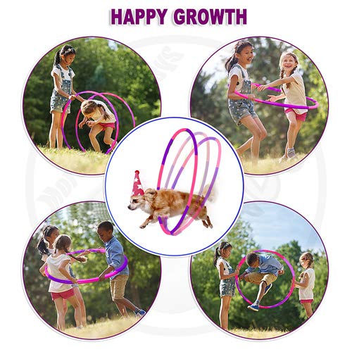 Hula Ring for Kids Exercise Plastic Hoola Toy Hoops 6 Pack for Children ...