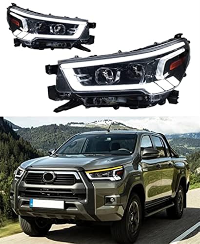 Headlight For 20 21-2023 Toyota Hilux REVO Head Lights LED Style ...