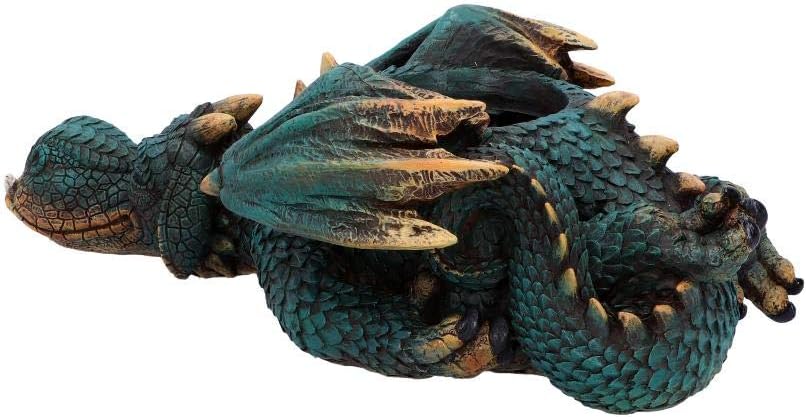 Nemesis Now Dozing Dragon Plant Pot 31.8cm, Resin, Green, One Size ...