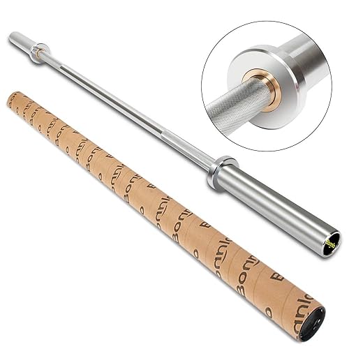 Bonnlo Barbell Olympic Bar, 5 Feet Olympic Weightlifting Bar 28mm Grip ...
