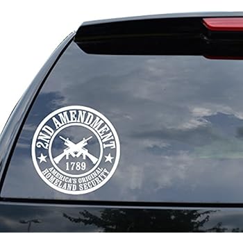 Amazon.com: 2nd Amendment Homeland Security; Round Bumper Sticker ...