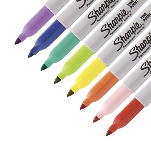 Sharpie Permanent Markers, Fine Point, 80s Glam Colors, 24 Pack ...